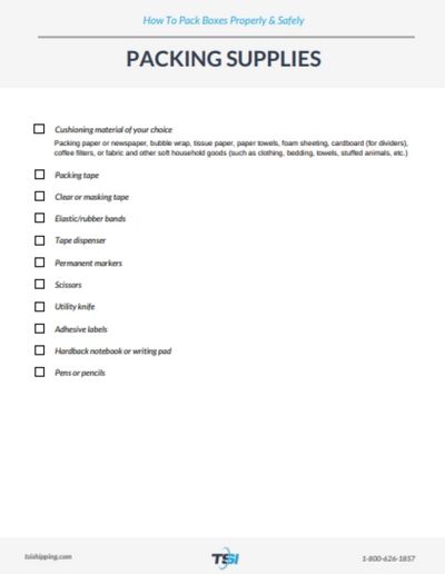 How to Pack Moving Boxes for Shipping: Tips from TSI